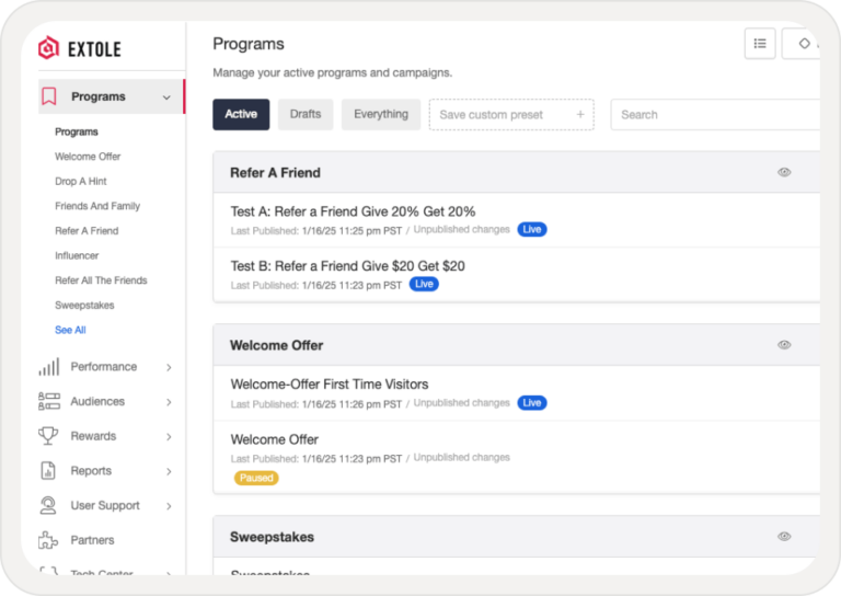 Extole Powered Programs - Referral Software | Extole